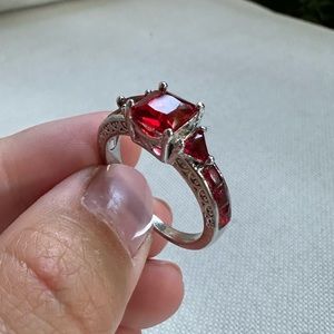 Jewelry | New Square Red Ruby Silver 925 Ring | Poshmark
